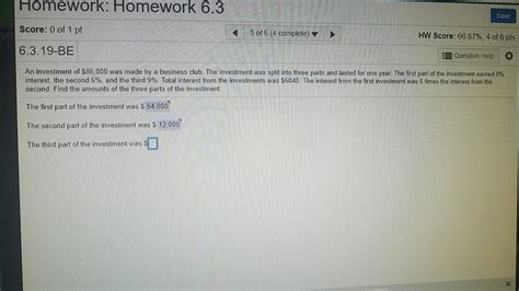 Solved Homework Homework 6 3 Save Score 0 Of 1 Pt Pub 5 Of