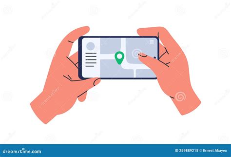 Online City Map Gps App On Mobile Phone Screen Hands Holding Smartphone Using Navigation