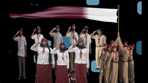 النشيد الوطني القطري الكشافة القطرية Youtube