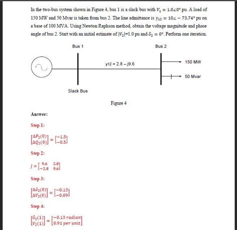 solved question 4 in the two bus system shown in figure 4