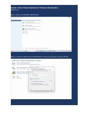Step By Step Guide Creating A New Virtual Machine In VMware Course Hero