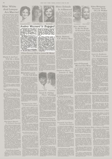 Audrey Maynard Is Engaged The New York Times