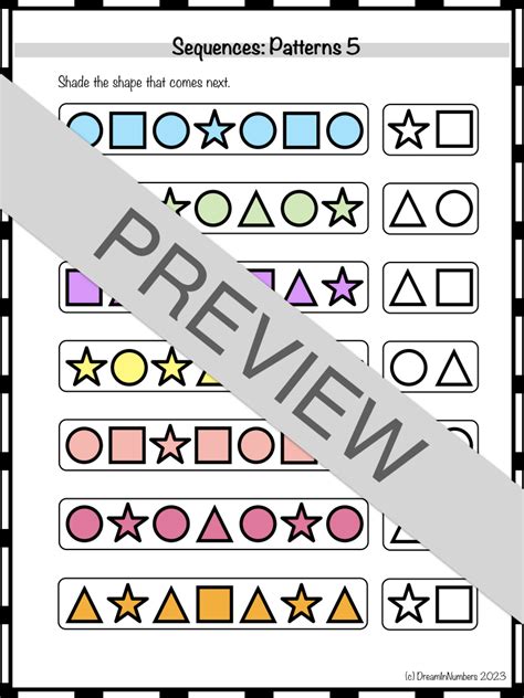 Sequences Shape Patterns Eyfs And Ks1 Teaching Resources