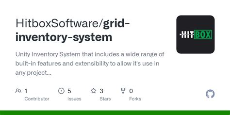 GitHub HitboxSoftware Grid Inventory System Unity Inventory System That Includes A Wide Range