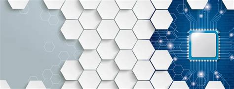 Blue Hexagon Structure Microchip Header Stock Vector Image By ©limbi007 274146682