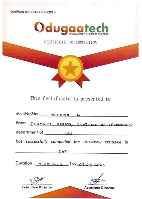 Deepika Manikandan On Linkedin Internship Certificate