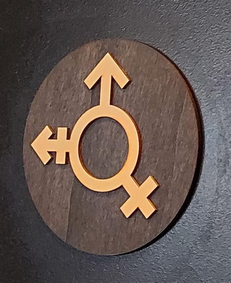 Symbol On Gender Neutral Bathroom Door At A Restaurant I Was At Today