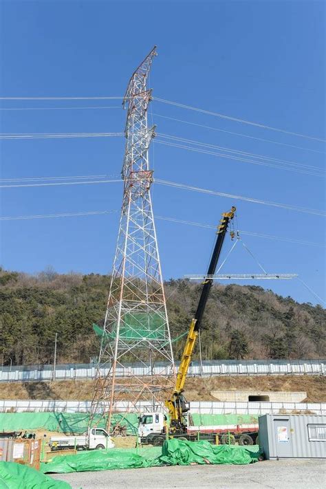 순천시 신도심 송전철탑 철거 고압선 지중화 착공