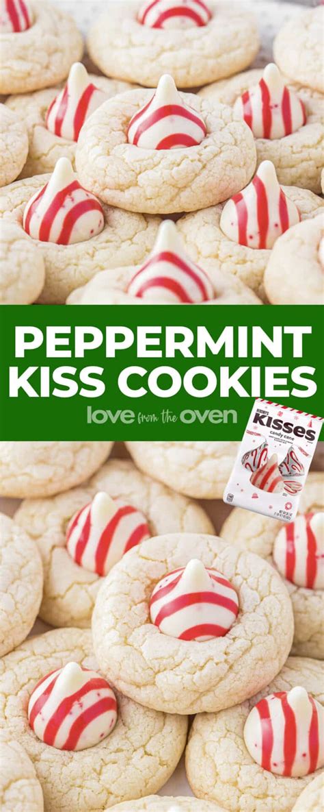 Peppermint Kiss Cookies • Love From The Oven