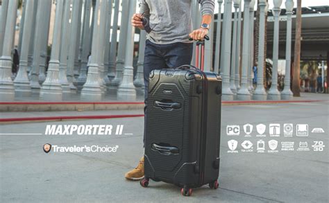Travelers Choice Maxporter Ii 30 Hardside Spinner Trunk Luggage Navy Suitcases