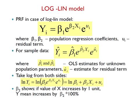 log lin or growth model ppt