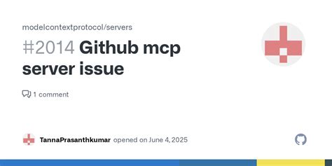 Github Mcp Server Issue · Issue 2014 · Modelcontextprotocolservers