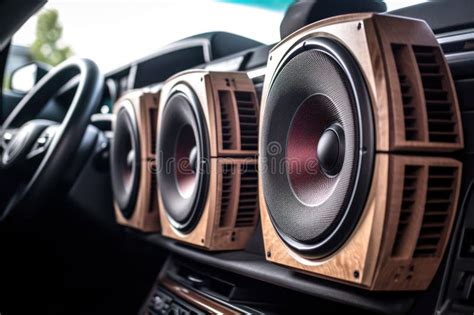 Audio System Music Speakers In Car Generative Ai Stock Illustration Illustration Of Interior
