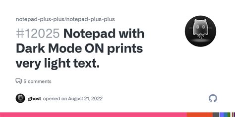notepad with dark mode on prints very light text · issue 12025