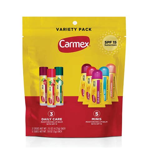 Carmex Daily Care And Daily Care Minis Moisturizing Lip Balm Pack Spf 15 Multi
