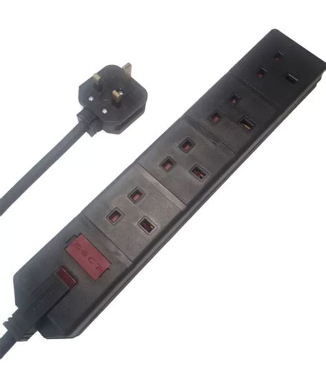 13amp Uk Plug 4 Way Socket Extension Lead 2m Rubber Heavy Duty H07rn F 3g1 5mm £24 00 Picclick Uk