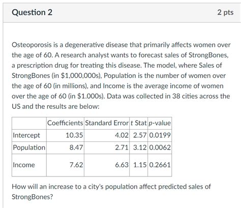 Solved Osteoporosis Is A Degenerative Disease That Primarily