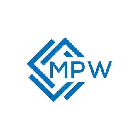 Mpw Letter Logo Design On White Background Mpw Creative Circle Letter Logo Concept Mpw Letter