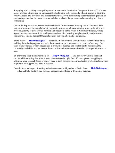 Thesis Statement Examples Computer Science Pdf Essays Thesis