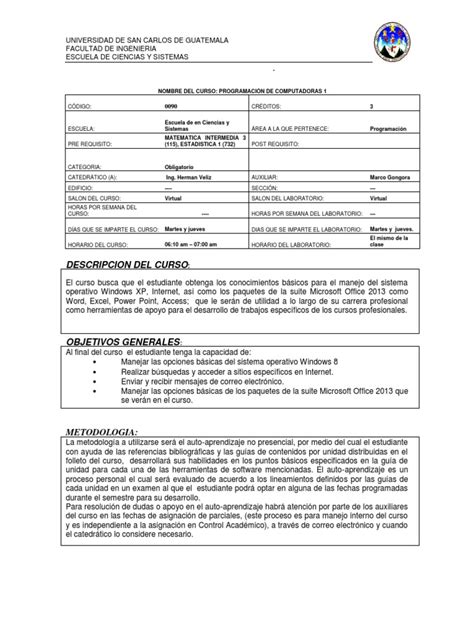 090 programacion de computadoras 1 pdf microsoft excel microsoft word