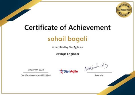 Sohail Bagali On Linkedin Devops Certification Iso