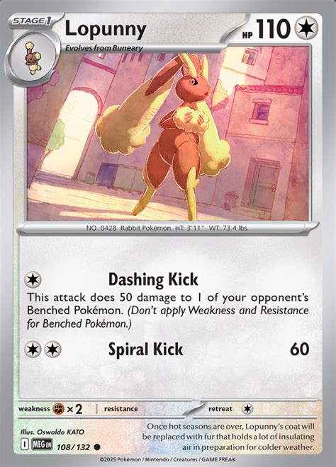 Lopunny 108 Mega Evolution Card List Pokemon Tcg Digitaltq