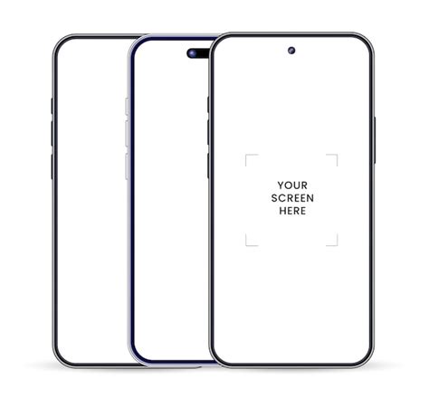 Premium Vector 3d Realistic Front View Smartphone Mockup Mobile Phone