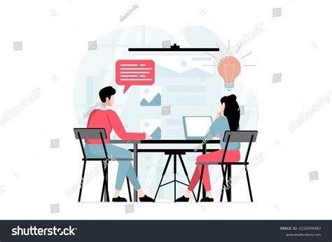 Ui Ux Design Concept People Scene Stock Vector Royalty Free 2222059487 Shutterstock