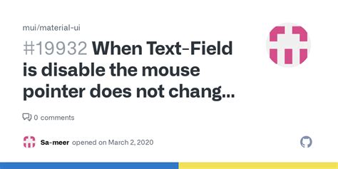When Text Field Is Disable The Mouse Pointer Does Not Change Like