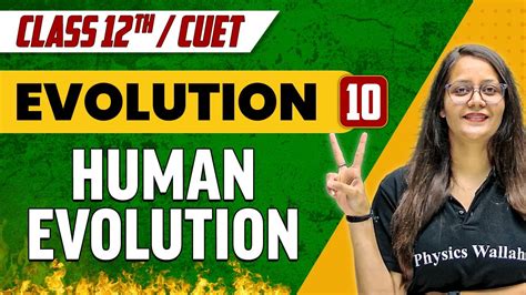 Evolution 10 Human Evolution Class 12thcuet Youtube