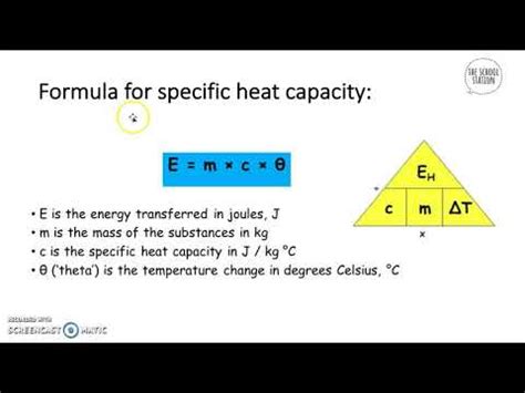 Specific Heat Capacity // AQA GCSE Triple Science Physics (9-1) - YouTube