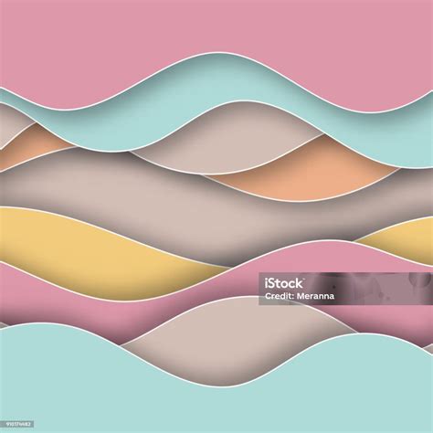 종이와 3d 추상 배경 파도 잘라 종이 조각 예술 현대 종이 접기 디자인 서식 파일 0명에 대한 스톡 벡터 아트 및 기타 이미지 0명 가리기 개념 Istock