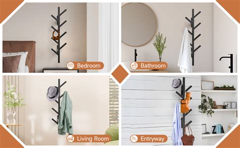 Snogswog Vertical Coat Rack And Hat Rack Set Of 2 Wall
