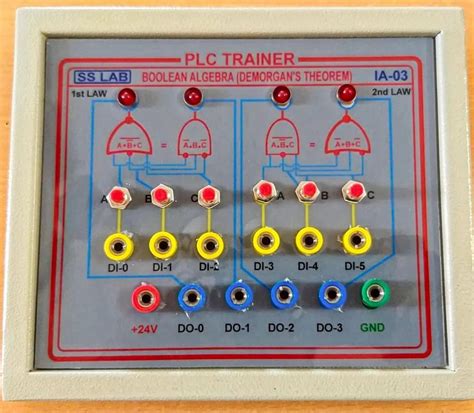 Plc Trainer Boolean Algebra Demorgans Theorem Model Name Number Ia