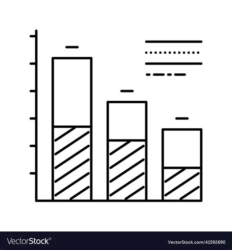 Analyzing Infographic Line Icon Royalty Free Vector Image