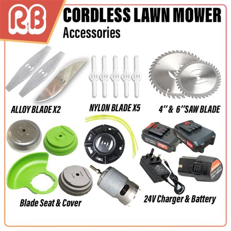 Ready StockCordless Lawn Trimmer Blade Replacement Mesin Rumput Bateri Pisau Ganti Accessories