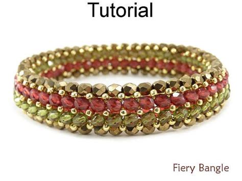 Bangle Beading Pattern Beaded Bangle Bracelet Tutorial Jewelry Making