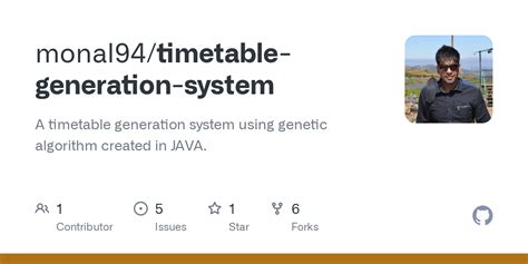 Github Monal Timetable Generation System A Timetable Generation System Using Genetic