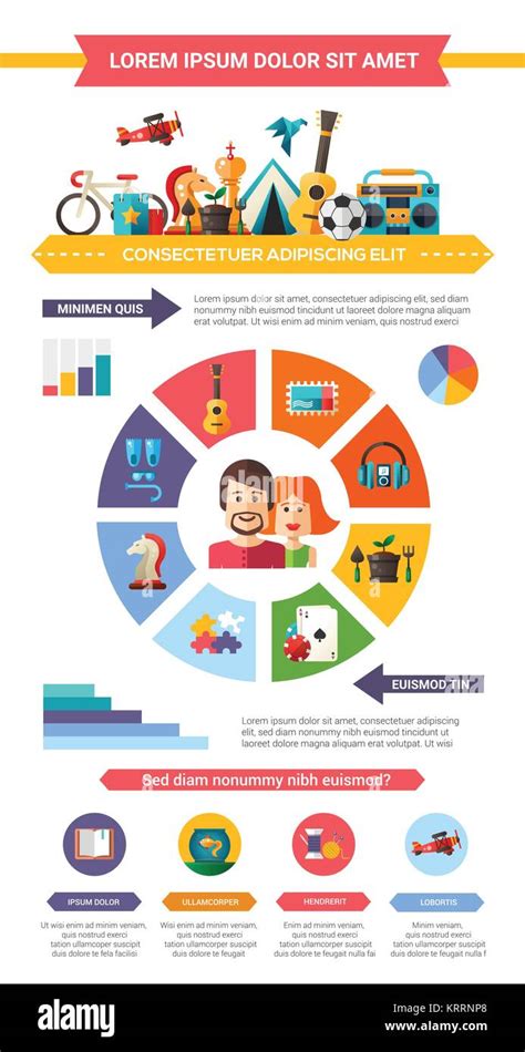 Hobby Modern Colorful Flat Design Style Template Stock Vector Image