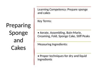 Sponge And Cake Power Point Presentation Pptx