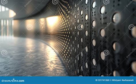 Curved Perforated Metal Panel Royalty Free Stock Image Cartoondealer