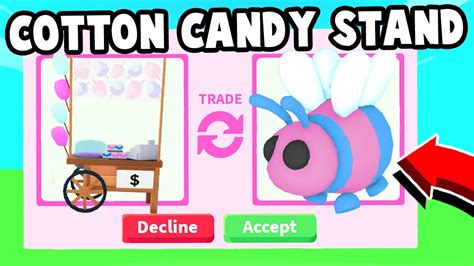 Trading New Cotton Candy Stands In Adopt Me Youtube