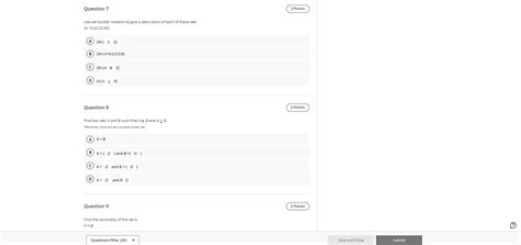 Solved Question Points Use Set Builder Notation To Give Chegg