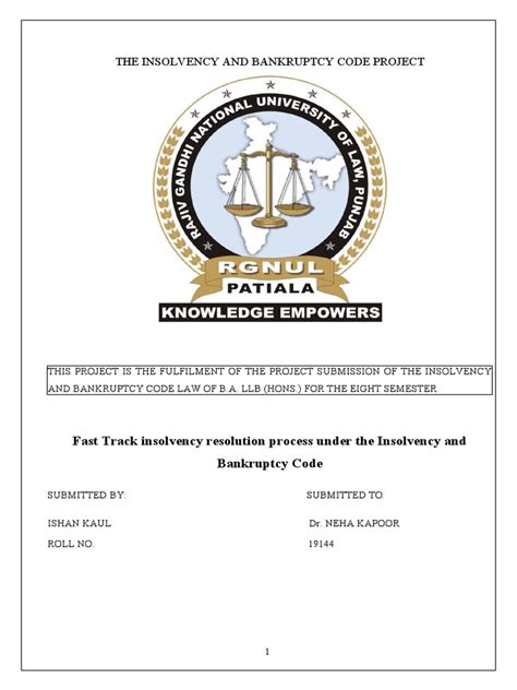Ibc Project Pdf Bankruptcy Insolvency Ibc Project Pdf Bankruptcy Insolvency