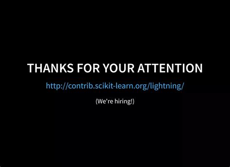 Lightning Large Scale Machine Learning In Python Ppt