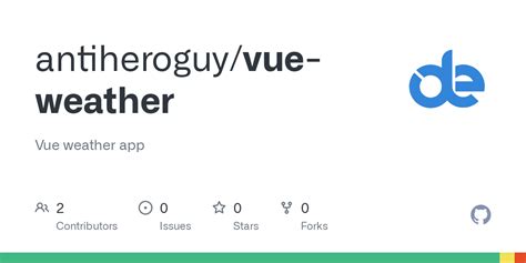 GitHub Antiheroguy Vue Weather Vue Weather App