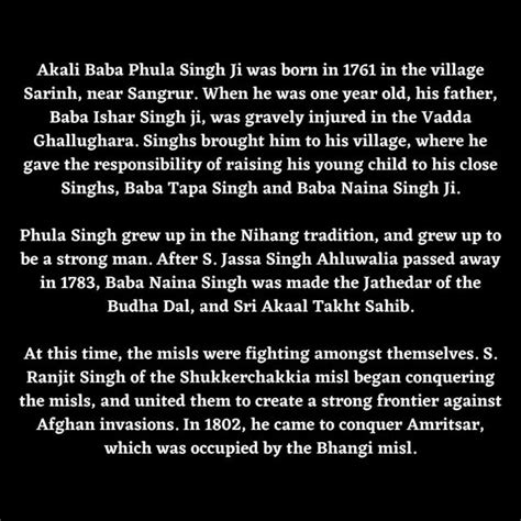 Facts About Akali Baba Phula Singh Ji 1761 1823 R Sikh