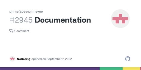 documentation · issue 2945 · primefaces primevue · github