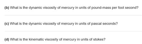 Solved Acetone Has A Dynamic Viscosity Of 0 33 Centipoises