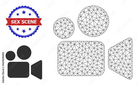 Network Cinema Wireframe Icon And Bicolor Dirty Sex Scene Seal Stamp Polygonal Wireframe Network Cinema Wireframe Icon And Bicolor Dirty Sex Scene Seal Stamp Polygonal Wireframe